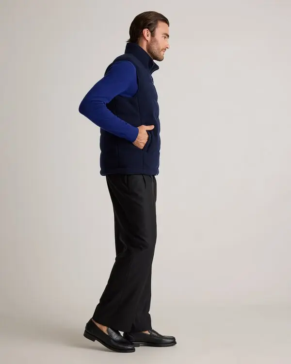 Quince Cashmere Puffer Vest - True Navy