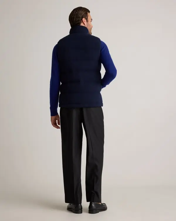 Quince Cashmere Puffer Vest - True Navy