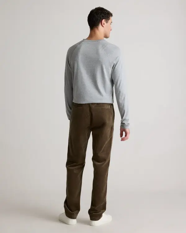 Quince Organic Stretch Corduroy Drawstring Trousers - Seaweed