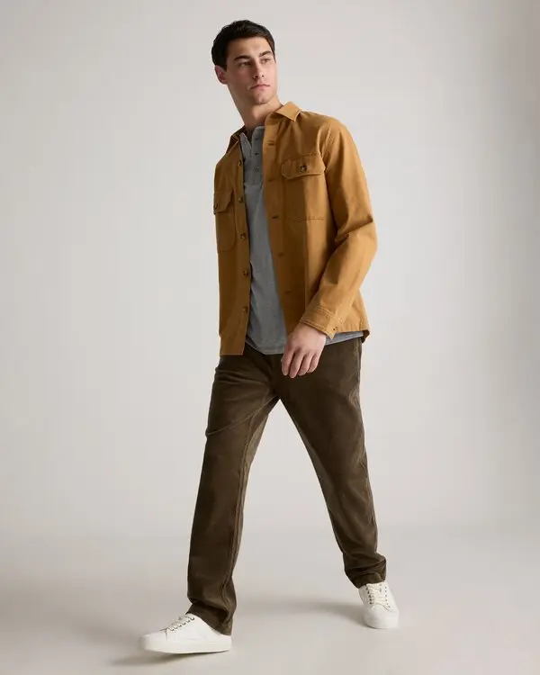 Quince Organic Stretch Corduroy Drawstring Trousers - Seaweed