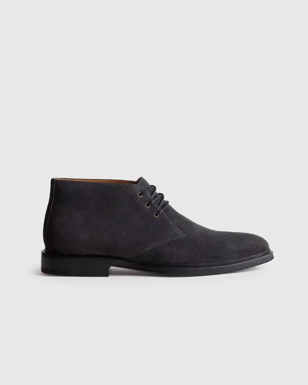 Quince Heritage Suede Chukka Boot - Charcoal