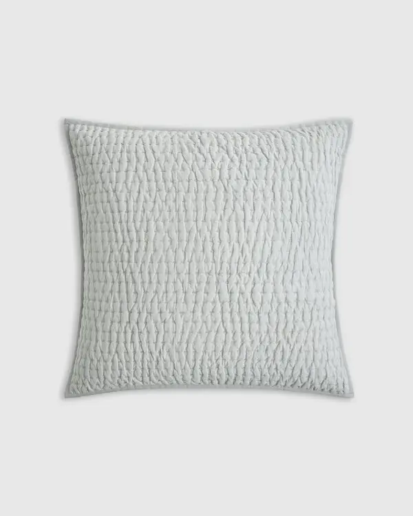 Quince European Linen Cotton Stitch Quilted Sham - Mist