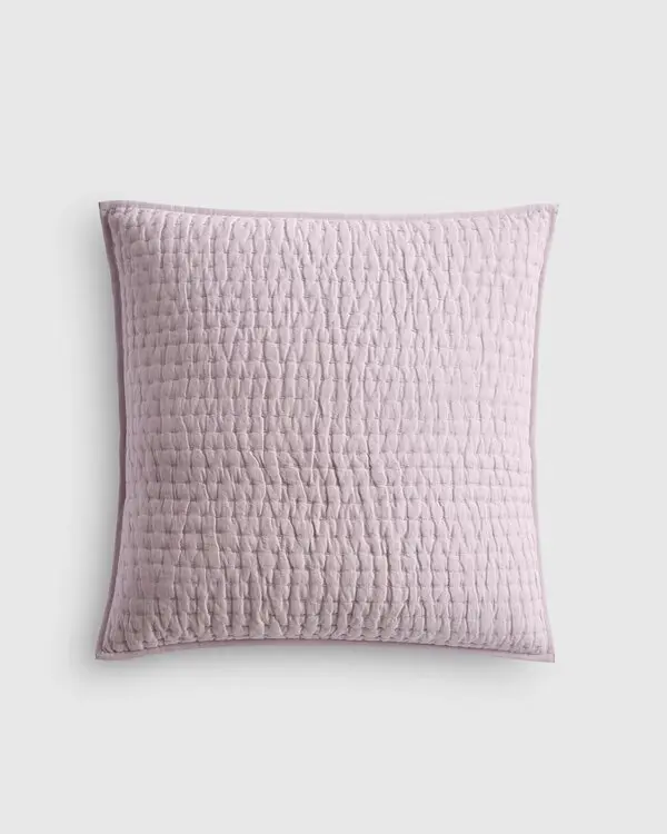Quince European Linen Cotton Stitch Quilted Sham - Orchid
