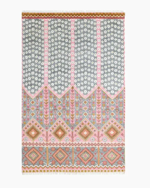 Quince Mazi Hand-knotted Wool Rug - Pink
