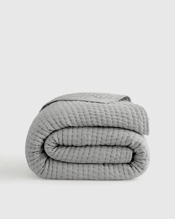 Quince European Linen Cotton Stitch Quilt - Mist