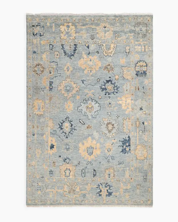 Quince Kian Hand-knotted Wool Rug - Blue