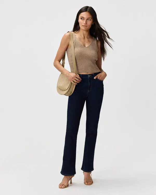 Quince Italian Suede Saddle Crossbody Bag - Sand