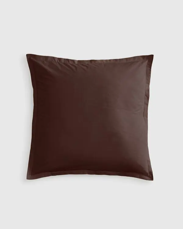 Quince Organic Brushed Cotton Sham - Espresso