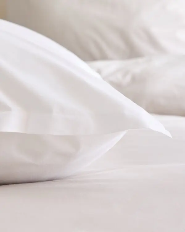 Quince Organic Brushed Cotton Sham - White