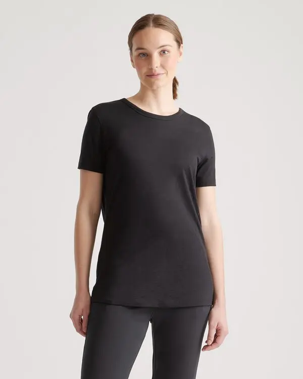 Quince 100% Merino Wool All-season Base Layer T-shirt - Black