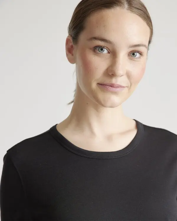 Quince 100% Merino Wool All-season Base Layer T-shirt - Black