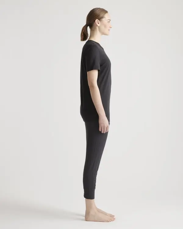 Quince 100% Merino Wool All-season Base Layer T-shirt - Black