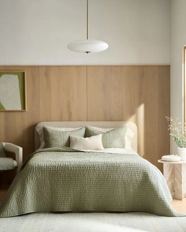 Quince European Linen Cotton Stitch Sham Set - Willowleaf