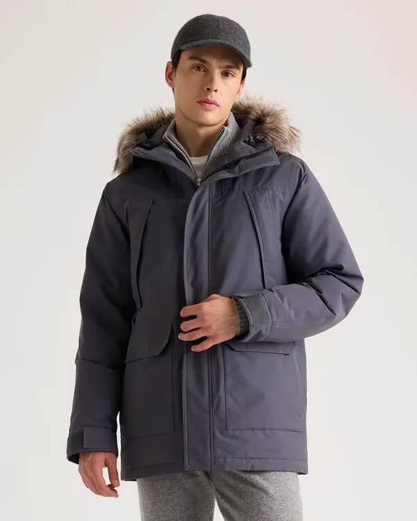 Quince Responsible Down Hooded Parka - Carbon Grey