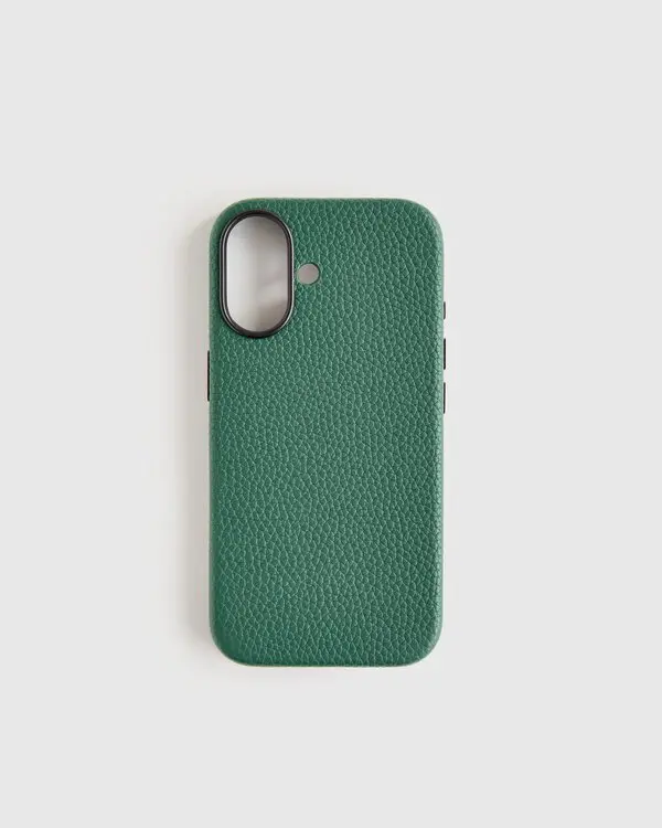 Quince Leather Phone Magsafe Case - Emerald