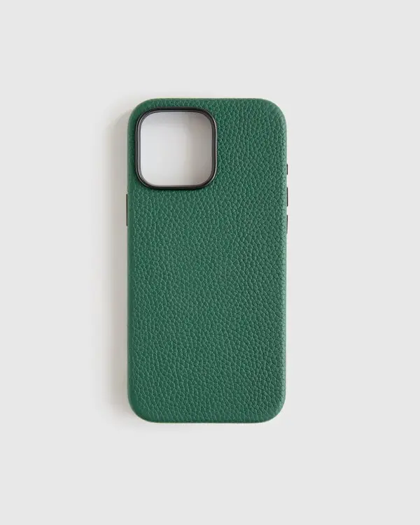 Quince Leather Phone Magsafe Case - Emerald
