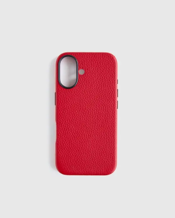 Quince Leather Phone Magsafe Case - Red