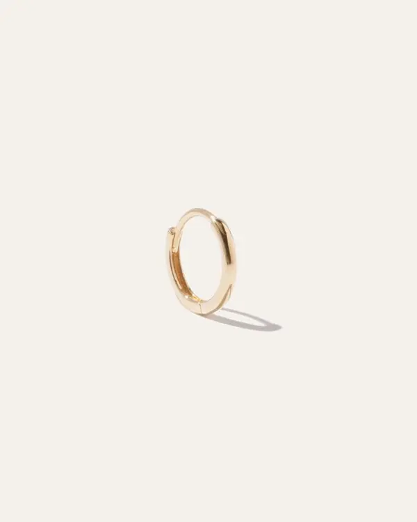 Quince 14k Solo Mini Hoop Earrings - Yellow Gold