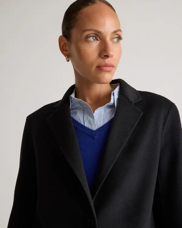 Quince Double-faced Merino Wool Soft Blazer - Black