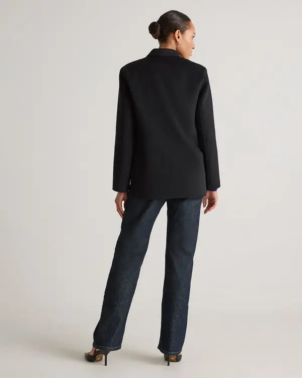 Quince Double-faced Merino Wool Soft Blazer - Black