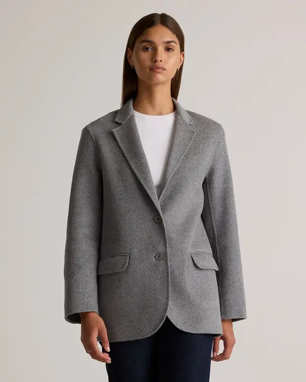 Quince Double-faced Merino Wool Soft Blazer - Heather Grey