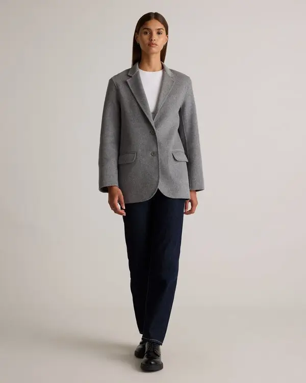Quince Double-faced Merino Wool Soft Blazer - Heather Grey