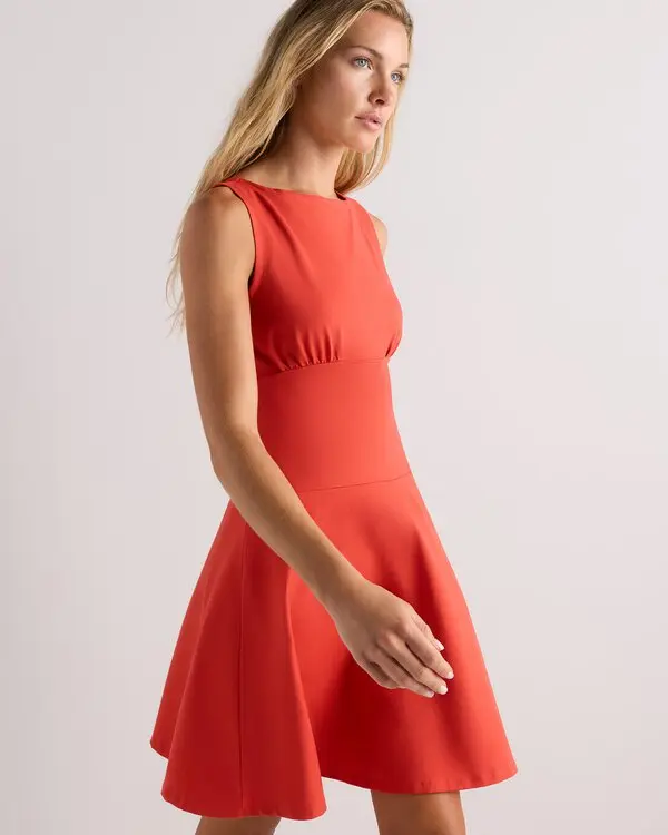 Quince Organic Stretch Jersey Drop Waist Mini Dress - Chile