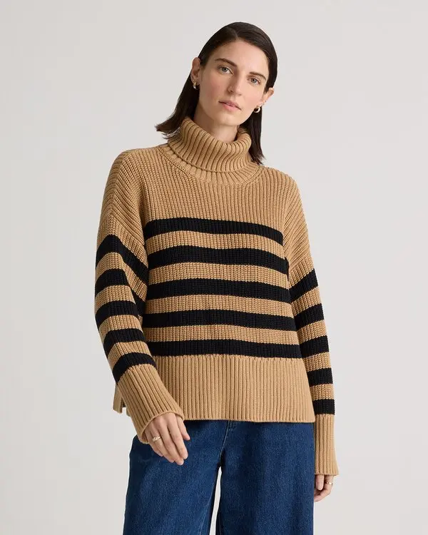 Quince Rima Wool Shag Rug - Camel/black