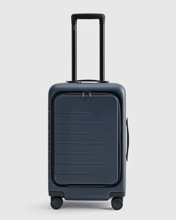 Quince Front Pocket Carry-on Hard Shell Suitcase - Navy