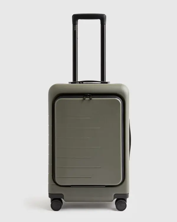 Quince Front Pocket Carry-on Hard Shell Suitcase - Olive