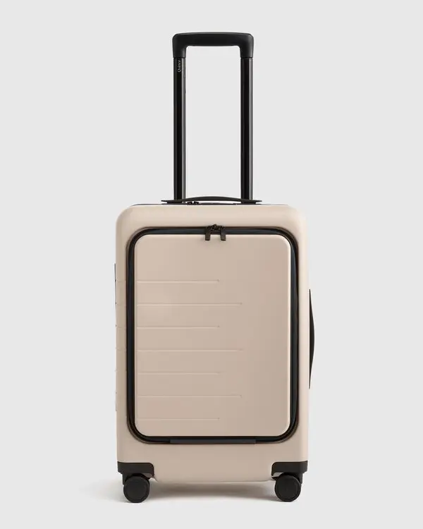 Quince Front Pocket Carry-on Hard Shell Suitcase - Tan