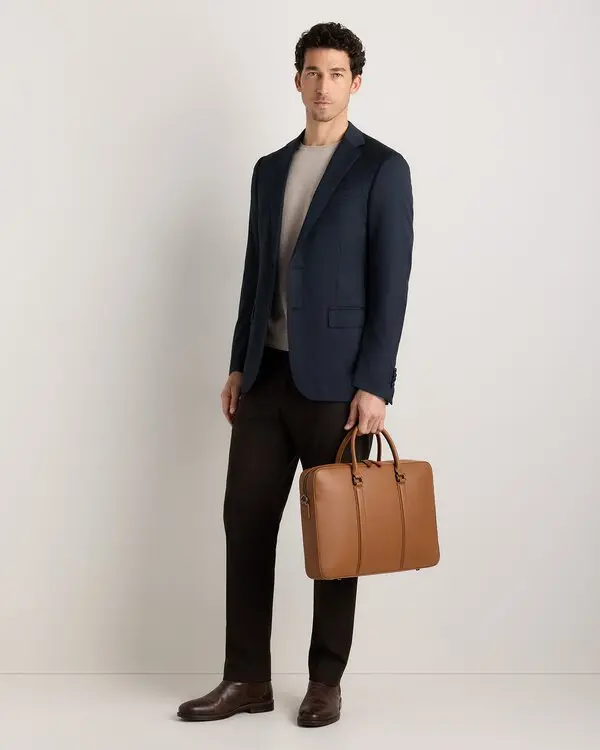 Quince Italian Saffiano Leather Briefcase
