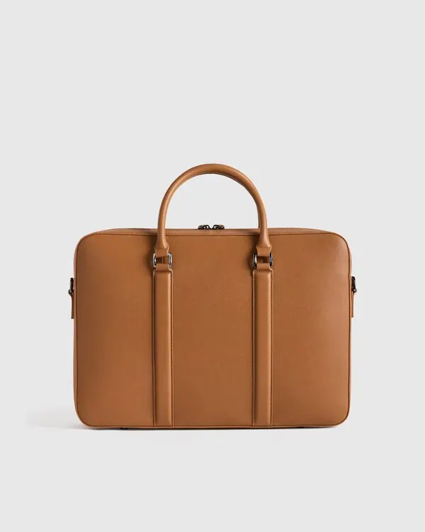 Quince Italian Saffiano Leather Briefcase