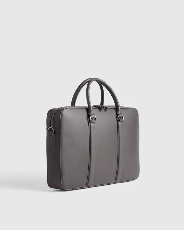 Quince Italian Saffiano Leather Briefcase