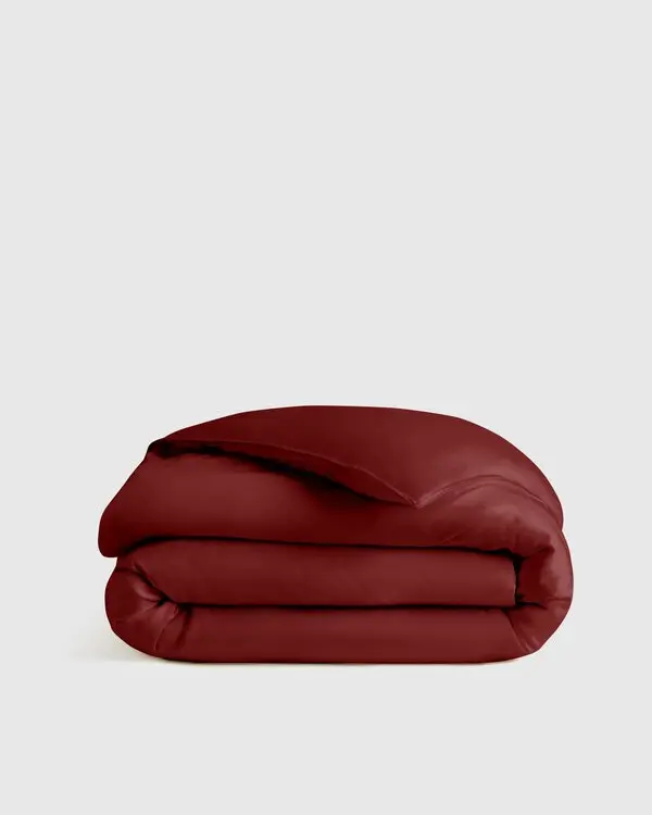 Quince Bamboo Duvet Cover - Burgundy