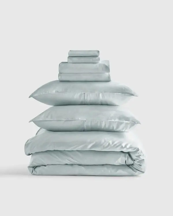 Quince Bamboo Deluxe Bedding Bundle - Mist