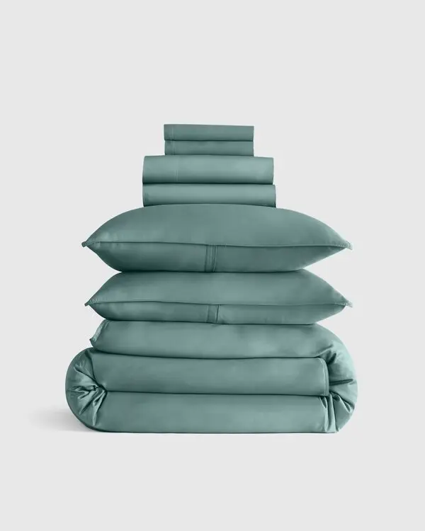 Quince Bamboo Deluxe Bedding Bundle - Ocean