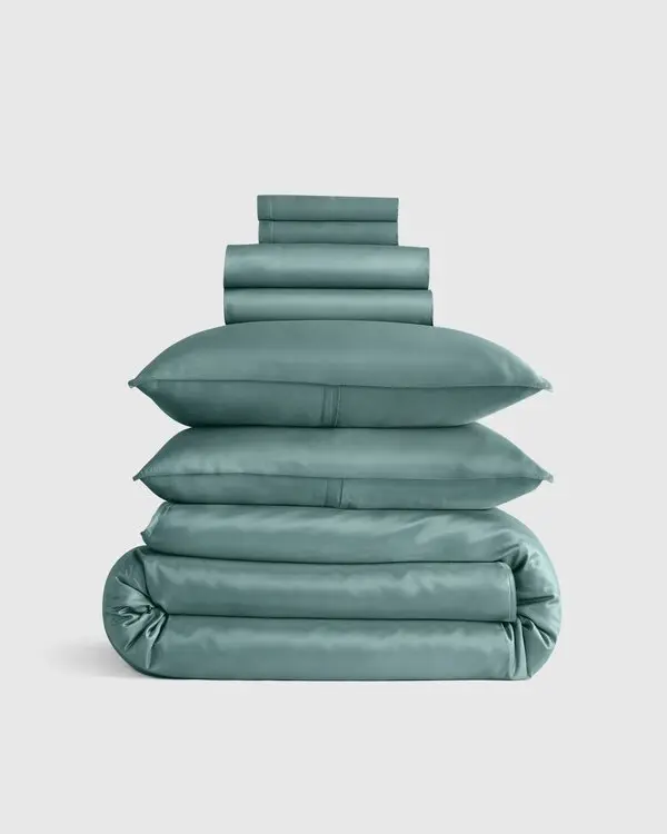 Quince Bamboo Deluxe Bedding Bundle - Ocean