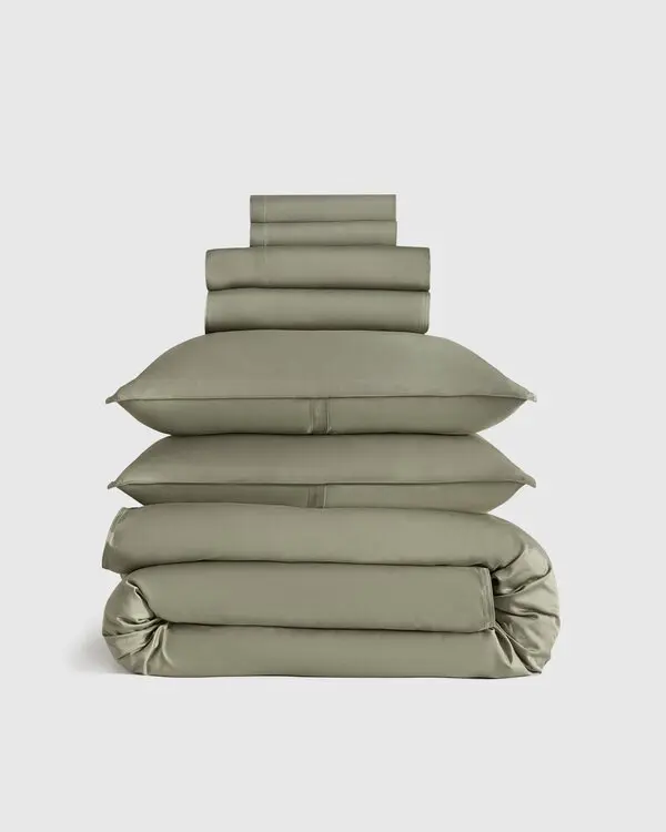 Quince Bamboo Deluxe Bedding Bundle - Sage
