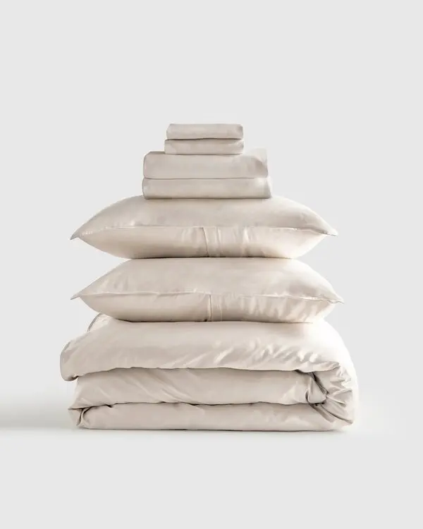 Quince Bamboo Deluxe Bedding Bundle - Sand
