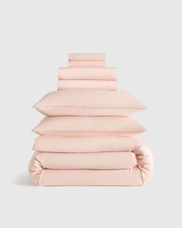 Quince Bamboo Deluxe Bedding Bundle - Soft Pink