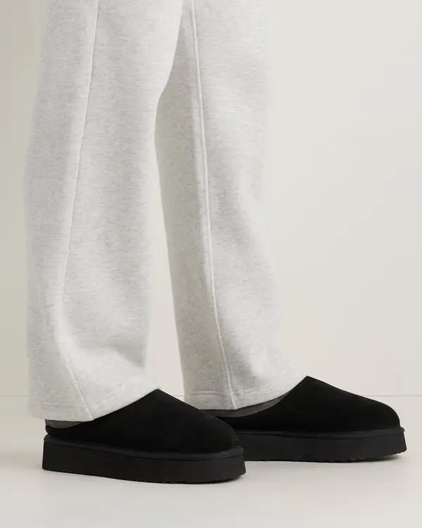 Quince Australian Shearling Platform Clog Slipper - Black