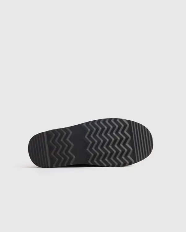 Quince Australian Shearling Platform Clog Slipper - Black