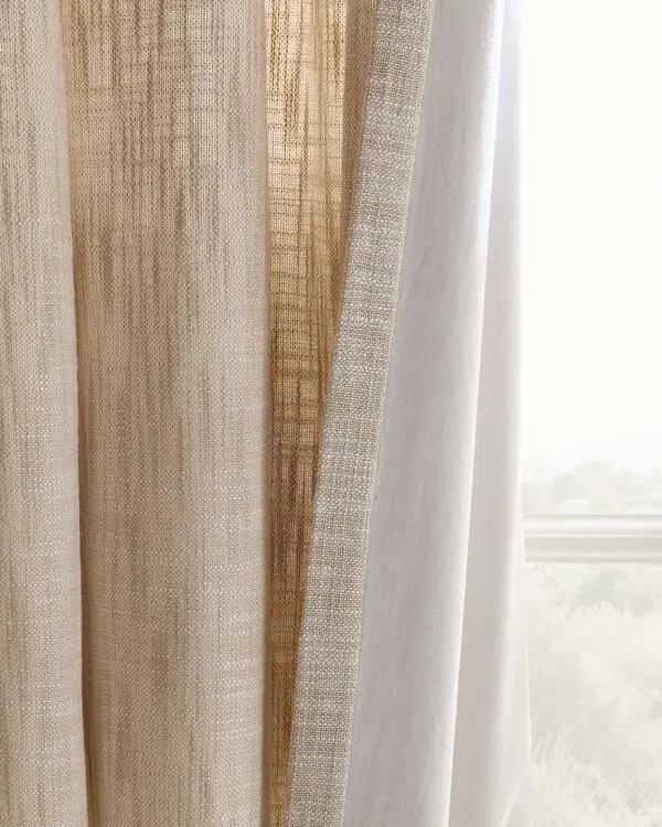 Quince Textured Cotton Curtain - Oatmeal