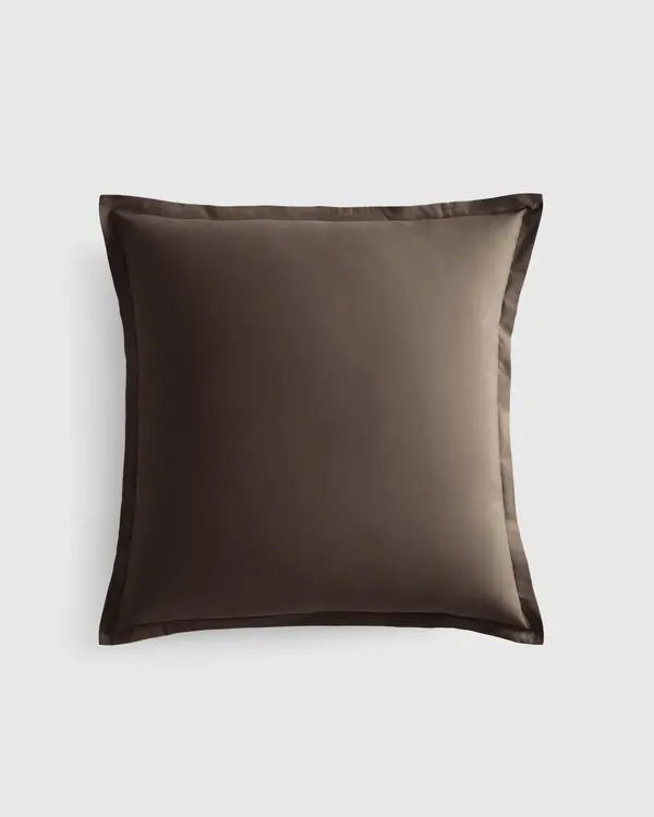 Quince Organic Crisp Percale Sham - Espresso