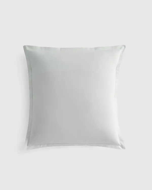 Quince Organic Crisp Percale Sham - Light Grey