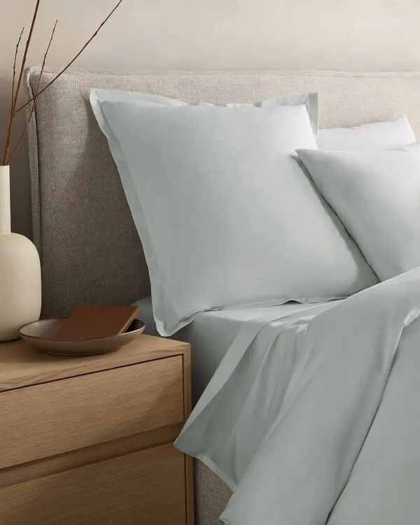 Quince Organic Crisp Percale Sham - Mist