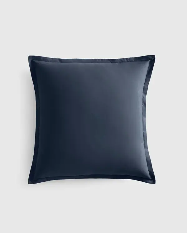 Quince Organic Crisp Percale Sham - Navy