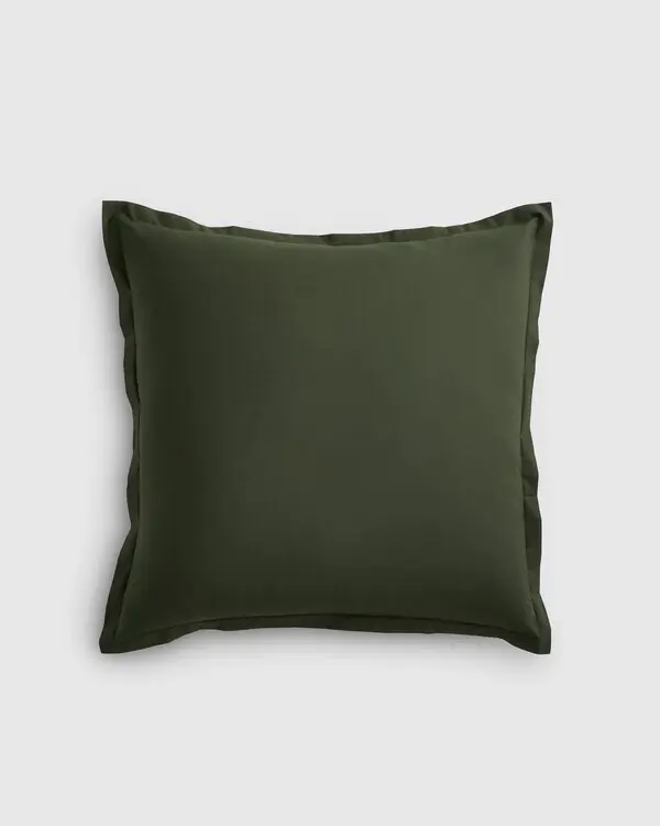 Quince Organic Crisp Percale Sham - Pine