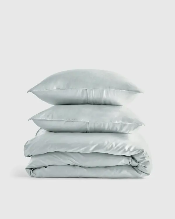 Quince Bamboo Duvet Cover Set - Mist